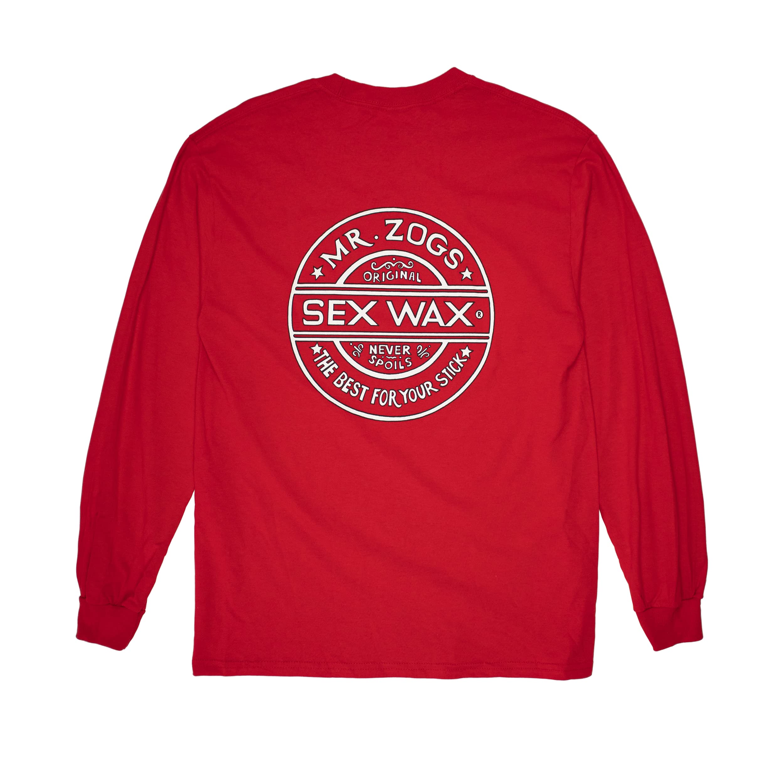 Sex Wax Men's Long Sleeve T-Shirt (Choose Style and Size) (The Fade White, X-Large)