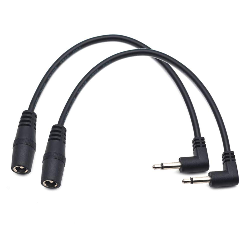 SAPHUE 3.5 Postive Tip Power Supply Converter Cables Adapter Plug for Electro Harmonix Eh DOD Electric Guitar Effect Pedals 5.5mm 2.1/2.5mm to 3.5mm(1/8″) (Pack of 2 Pcs)
