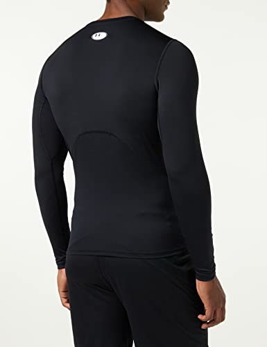 Under Armour Men's Armour HeatGear Compression Long-Sleeve T-Shirt , Black (001)/White, Small