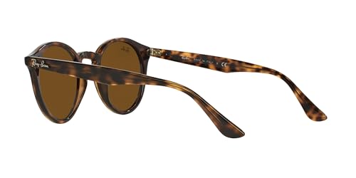 Ray-Ban RB2180 Round Sunglasses, Light Havana/Dark Brown, 49 mm