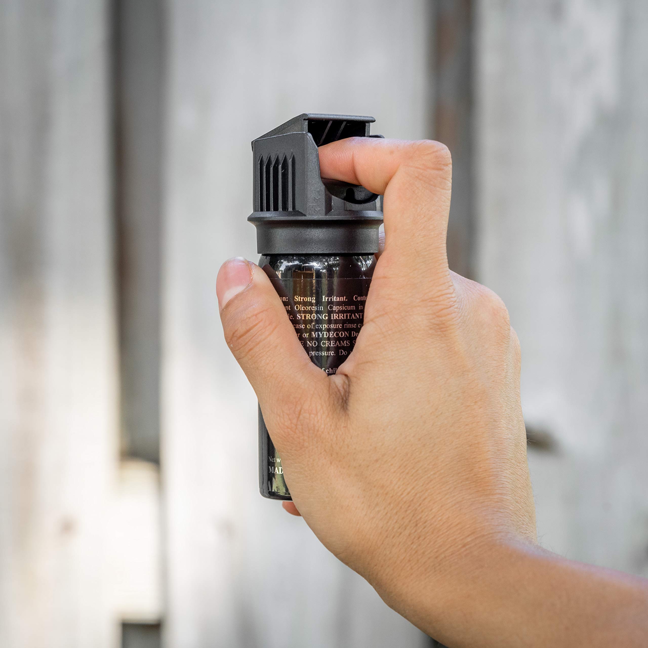 POLICE MAGNUM Black Pepper Spray Self Defense Safety Canister- Max Strength- 2oz Flip Top Stream