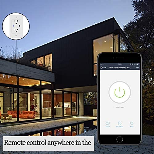 Useelink Smart WiFi 2 Outlet + 1USB Wall Plug - Smart Plug, no hub, can be Used with Alexa and Google