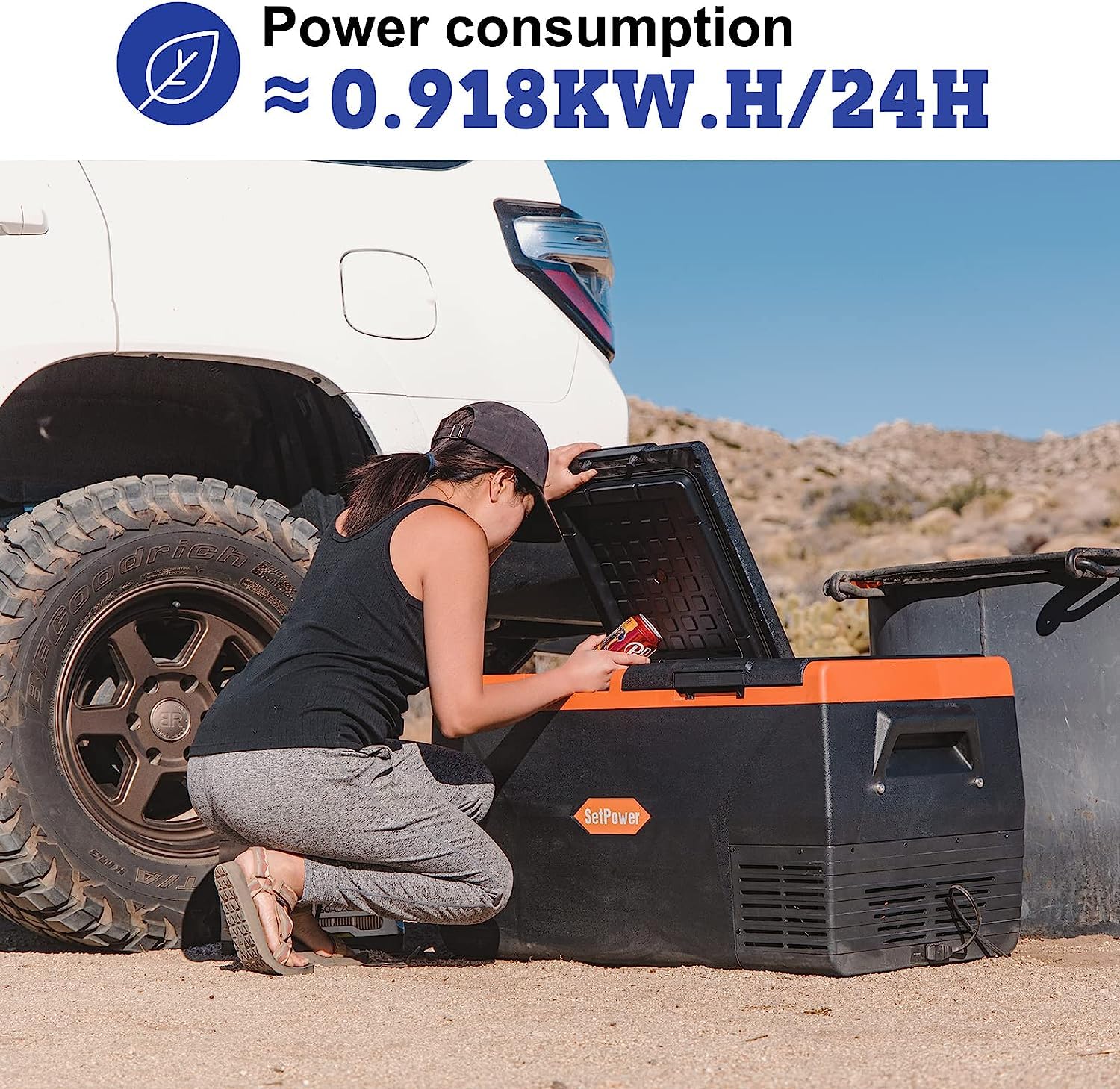 Setpower TC75 Portable Fridge Freezer with DC Converter,80QT Dual Zone Portable refrigerator for Car,12-volt Refrigerator, Electric Cooler,Car Freezer for Outdoor Camping Overlanding Truck RV SUV Van