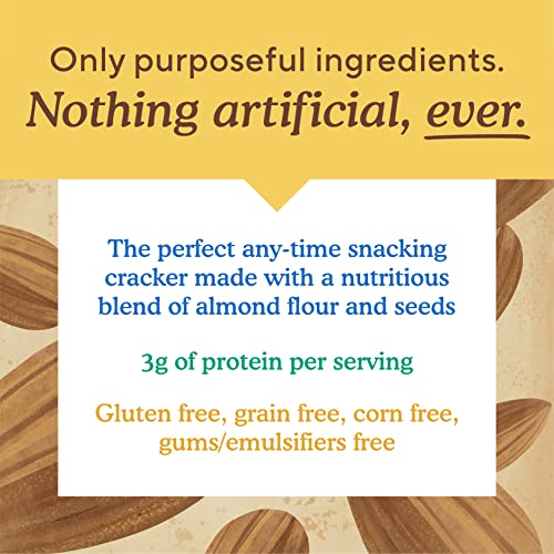 Simple Mills Almond Flour Crackers, Sundried Tomato & Basil, Gluten Free, Flax Seed, Sunflower Seeds, Corn Free, Good for Snacks, Made with whole foods, (Packaging May Vary), 4.25 Ounce