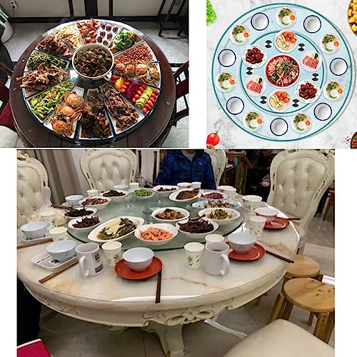 VERDDE Tempered Glass Lazy Susan 20in 30in 40in Large Turntable Serving Plate Round Transparent Rotating Tray - Perfect For Homes & Restaurants (Size : 100 cm (40 in))