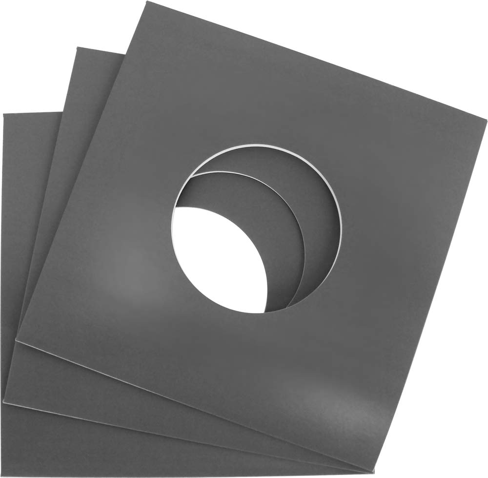 Square Deal Recordings & Supplies (25) 7" Heavyweight Record Jackets - Gray with Center Hole - #07JWGYHH