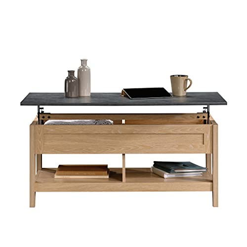 Sauder August Hill Lift-top Coffee Table, L: 43.15" x W: 19.45" x H: 18.82", Dover Oak Finish