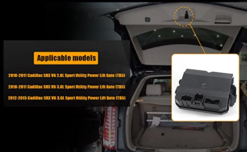 USTAR Rear Trunk Door Tailgate Liftgate Control Module Fit for Cadillac SRX 2010-2015 (with Power Liftgate Model) 502-032 20816435 20837962 20837967