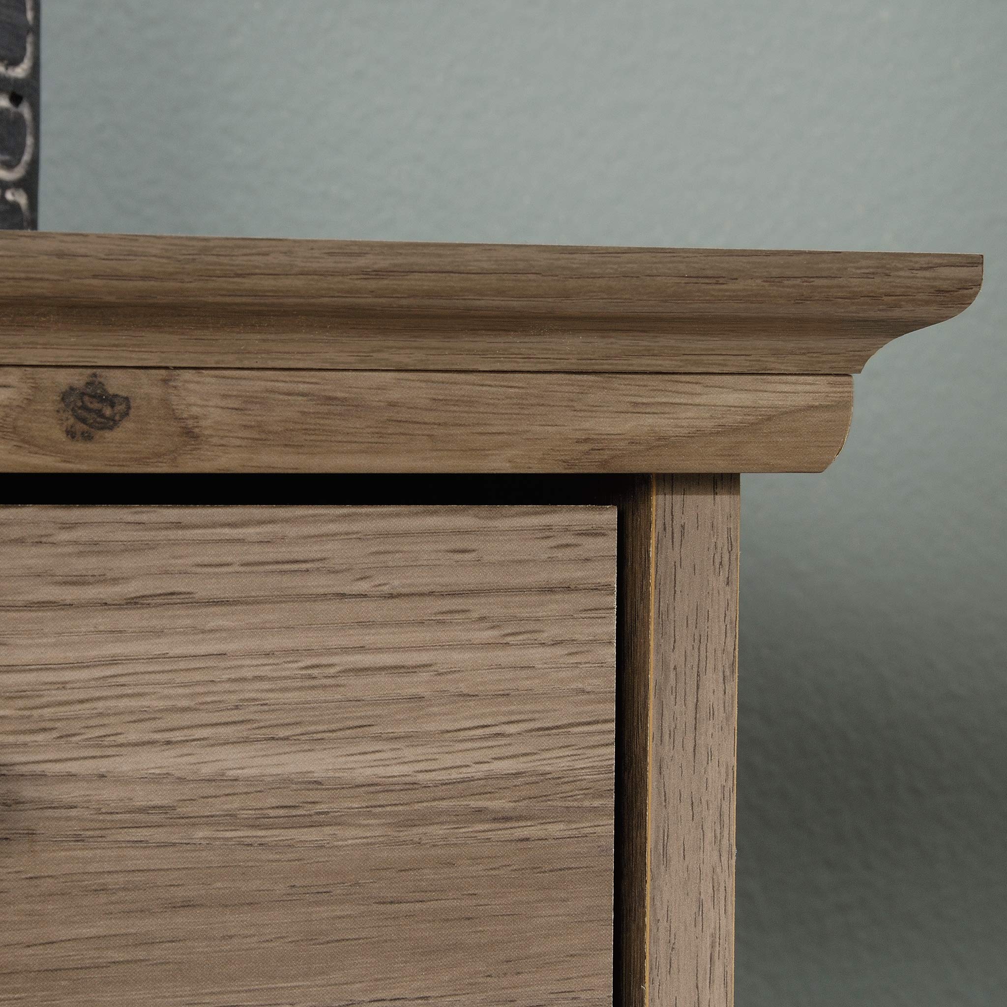 Sauder Barrister Lane Storage, L: 34.41" x W: 16.77" x H: 36.02", Salt Oak Finish