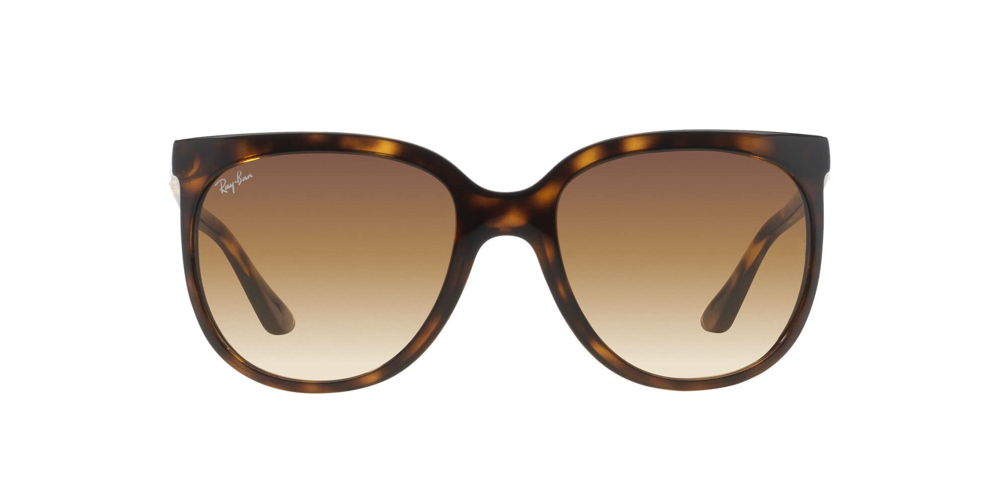 Ray-Ban Women's RB4126 Cats 1000 Butterfly Sunglasses, Black/Clear Gradient Grey, 57 mm