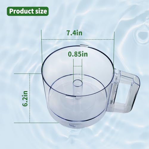Vanshly,112203 Food Processor 3 Quart Clear Bowl compatible with Robot Coupe R2