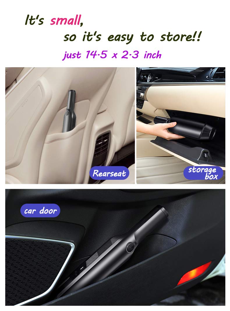 UILB Car Vacuum Cleaner 5600PA Cordless Handheld Vacuum Cleaner Portable Mini Rechargeable Batteries Home Interior Cleaning