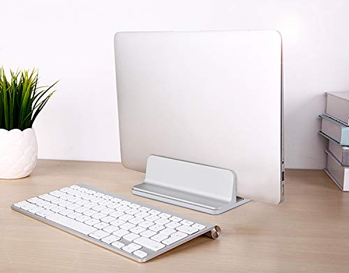 Vertical Laptop Stand, Desktop Stand, Adjustable Laptop Holder with Adjustable Dock Size,Anodized Aluminum Alloy,Three Sides of Silicone Scratch Proof It is Suitable for Almost All Laptop Computers