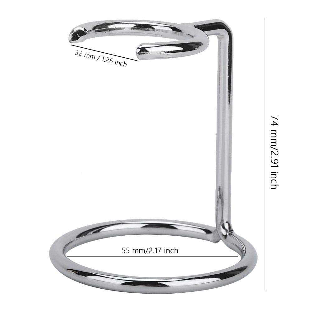 Shaving Brush Stand, Shave Brush Stand, Shaving Stand Artistic Lightweight Stainless Steel Silver Shaving Brush Holder Safety Razor Brush Kit Suitable for Men