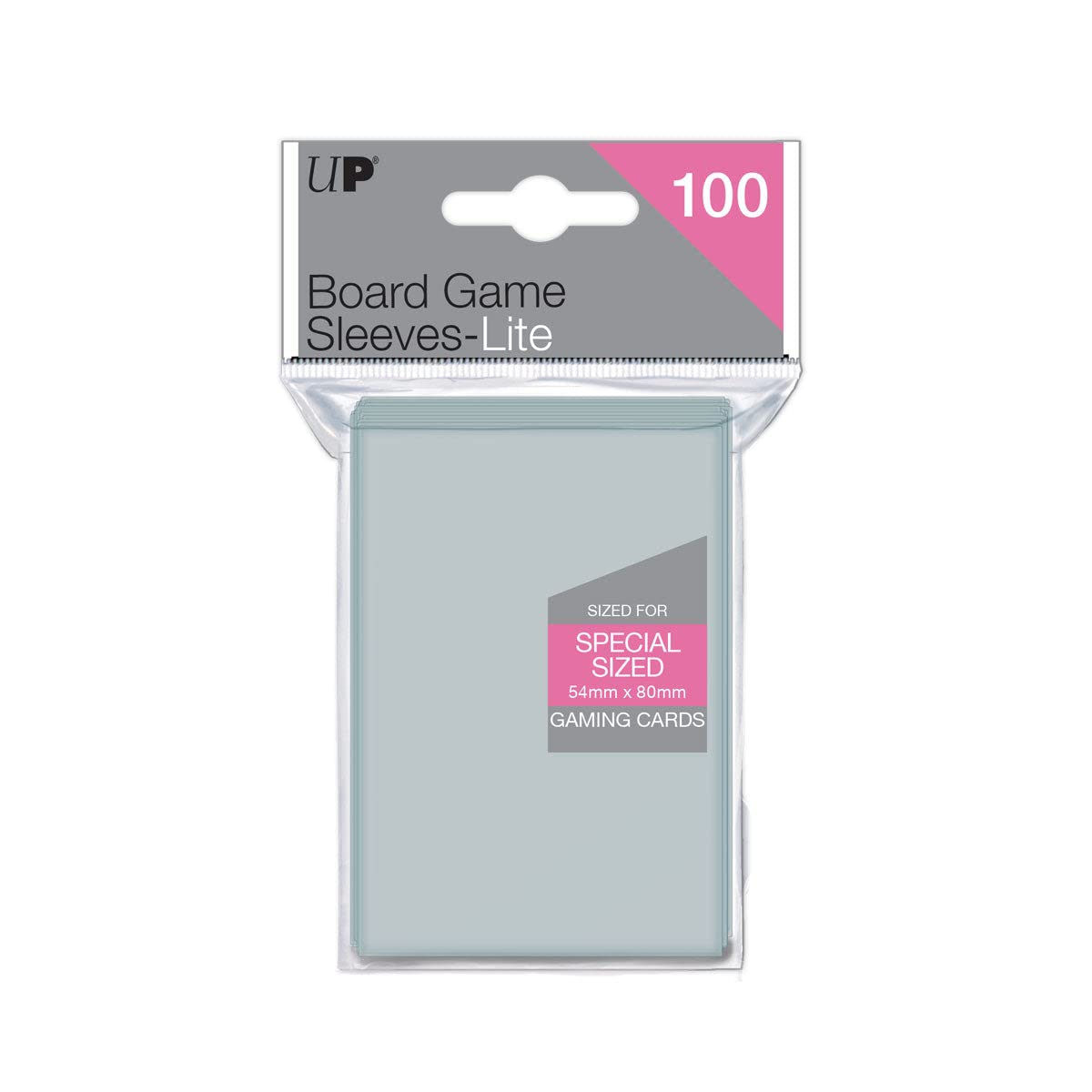 Ultra Pro - Special Sized Lite Board Game Sleeves (100ct) for 54mm x 80mm Cards - Card Sleeves for Board Games and Trading Card Games with Thin Profile for Easy Shuffling