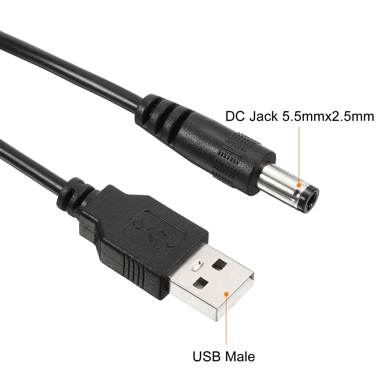 PATIKIL 12W USB Step Up Voltage Converter, DC 5V to DC 12V Power Supply Adapter Jack 5.5x2.5mm Cable for Router LED Lamp Speakers