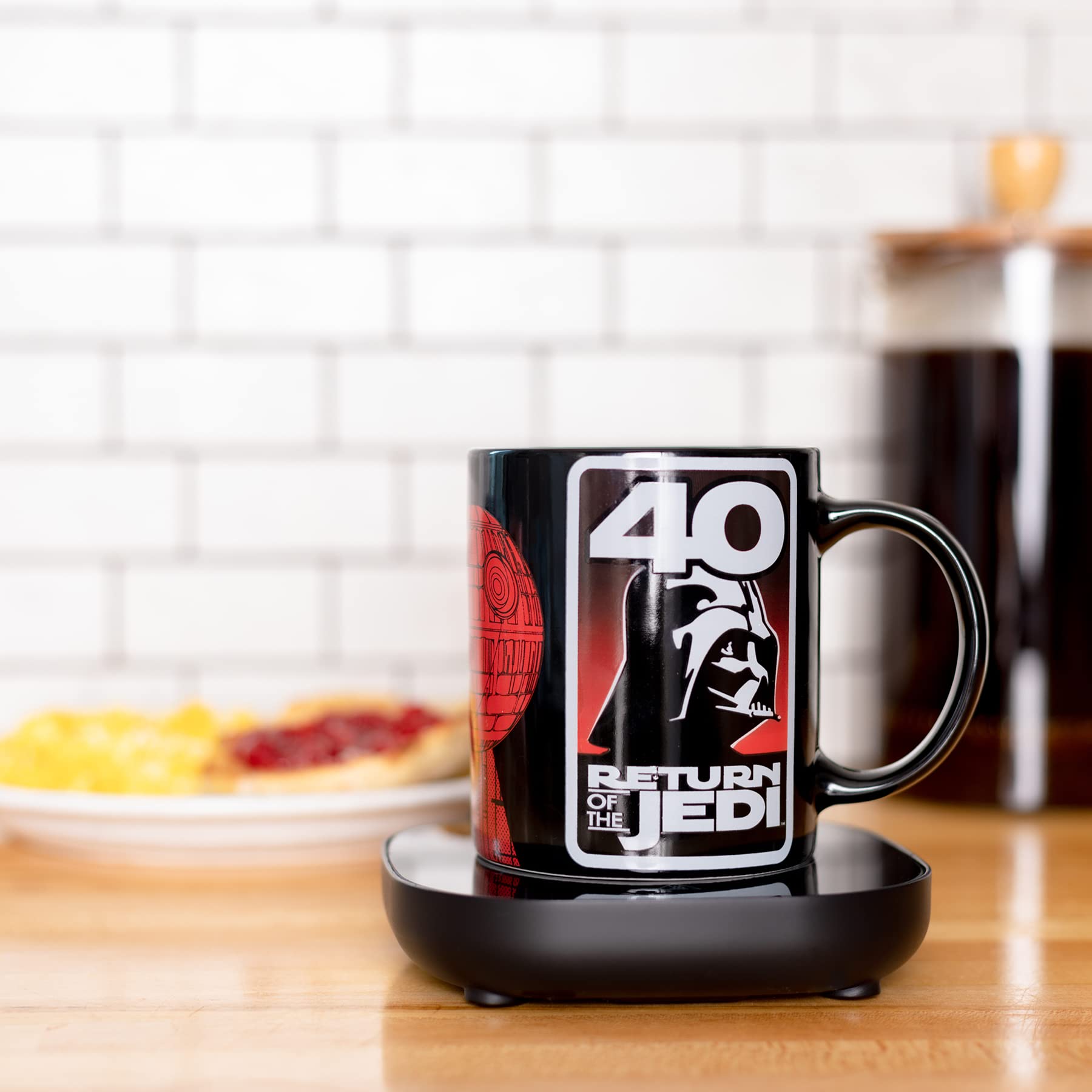 Uncanny Brands Star Wars Return of The Jedi 40th Anniversary Mug Warmer β Keeps Your Favorite Beverage Warm - Auto Shut On/Off