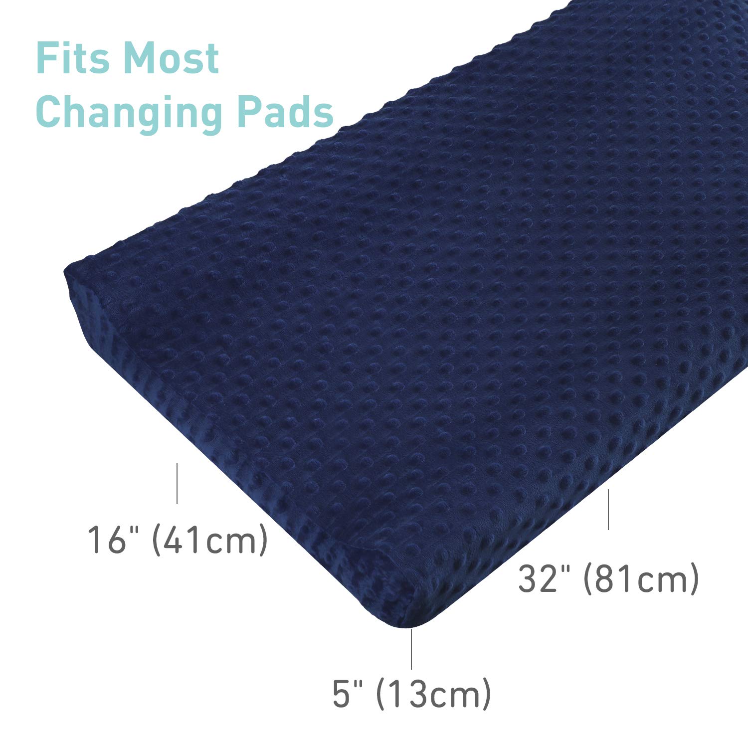 Ultra Soft Minky Dots Plush Changing Table Covers and Travel Baby Changing Pad with Wipes Pocket