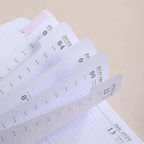 Yirepny Durable Faux Leather Planner 2024 Monthly Premium Paper Agenda Book with Leak-Proof Calendar Cover Eco-Friendly Thick for Smooth Writing A5 Size Tabs Black A5