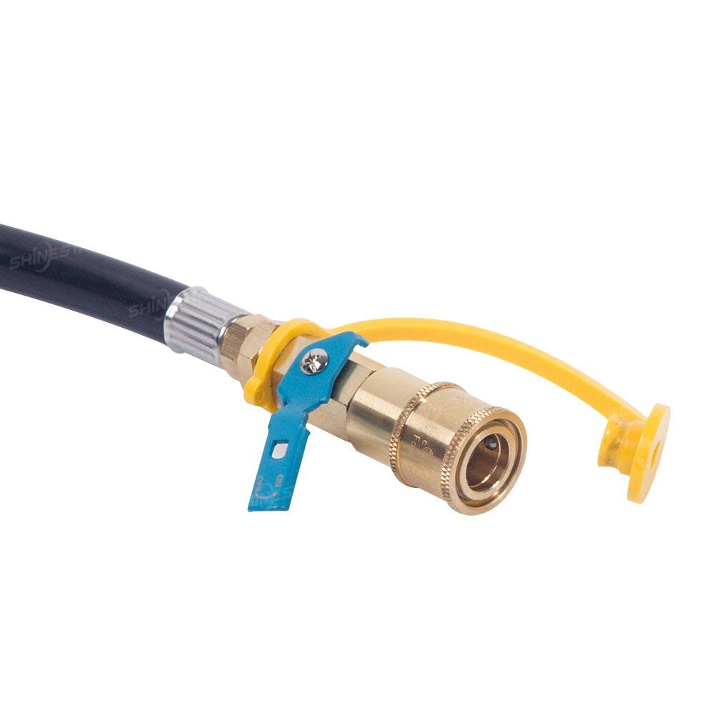 SHINESTAR 12FT RV Propane Quick Connect Hose with Conversion Fitting for Weber Q Series Gas Grill, Low Pressure