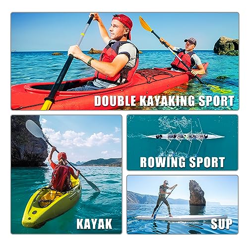 X AUTOHAUX 2pcs 37" Blue Kayak Paddle Leash Elastic Rowing Boat Paddle Leash Safety Tool Stand Up Paddle Board Kayak Accessories