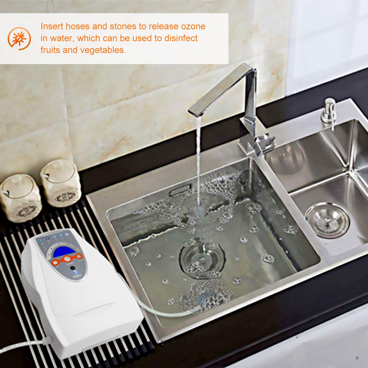VANSU 500mg/h Ozone Machine for Home Kitchen Fruits and Vegetables Car
