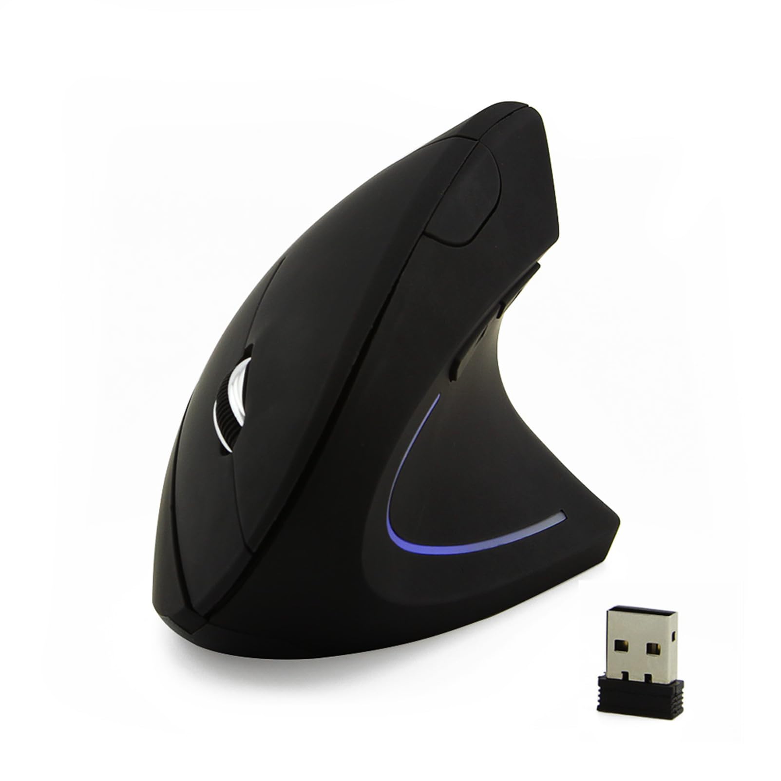 Sunffice FIRSTMEMORY Wireless Vertical Mouse, Wireless Ergonomic Vertical Mouse, 2.4G High Precision Optical Mice 800/1200/1600DPI for PC Laptop Desktop Mac (Left Handed Rechargeable Mouse)