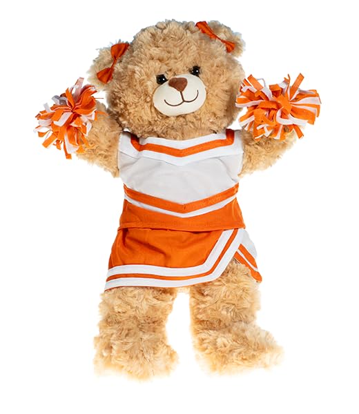 Plush Toys Wonderland Orange and White Cheer Uniform for 6-10 Inch Stuffed Animals - Bring Spirit to Your Plush Friend Toys Gift's for Kids !