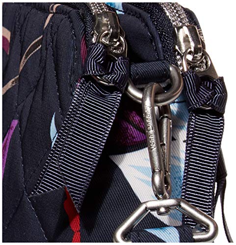 Vera Bradley Women's Performance Twill RFID Medium Triple Compartment Crossbody Purse, Mayfair in Bloom, One Size