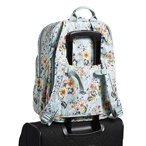 Vera Bradley Women's Cotton XL Campus Backpack, Floating Garden, One Size
