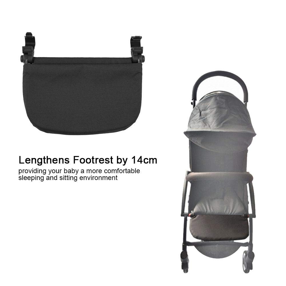 ViaGasaFamido Baby Stroller Accessories, Baby Stroller 14cm Extension Footrest for Yoya VOVO Pushchair Foot Support Accessory(Black)