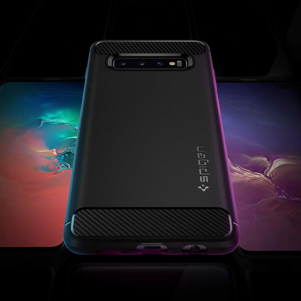 Spigen Rugged Armor Designed for Samsung Galaxy S10 Plus Case (2019) - Matte Black