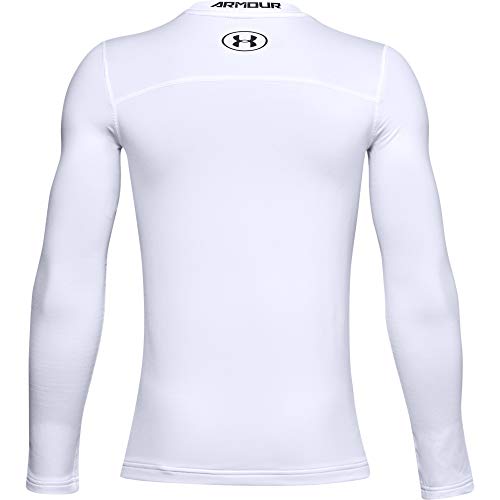 Under Armour Boys' Armour ColdGear Long-Sleeve T-Shirt , White (100)/Black , Youth Large