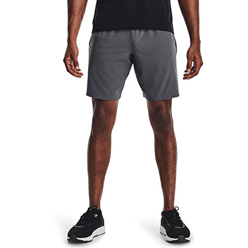 Under Armour Qualifier Speedpocket 9-inch Linerless Shorts, Pitch Gray (012)/Black, X-Large