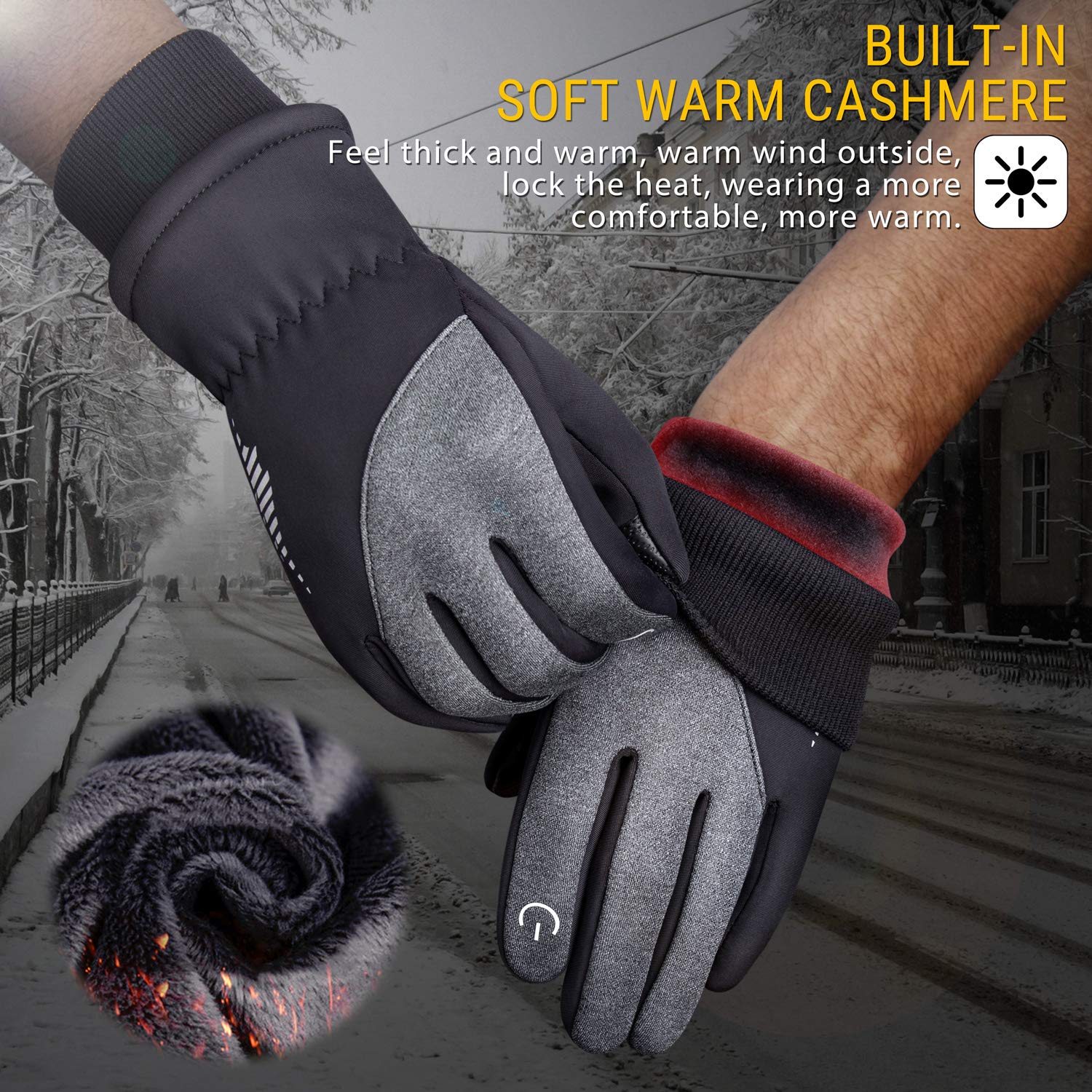 SIMARI Winter Gloves Men Women Touchscreen Cold Weather Warm Glove for Running Driving Cycling Hiking Phone Texting 105