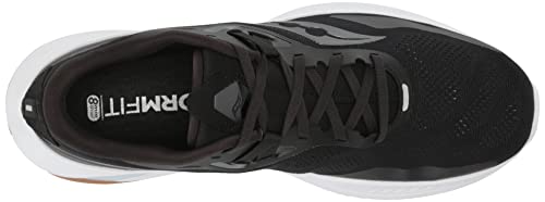 Saucony Men's Guide 15 Running Shoe, Black/Gum, 7.5