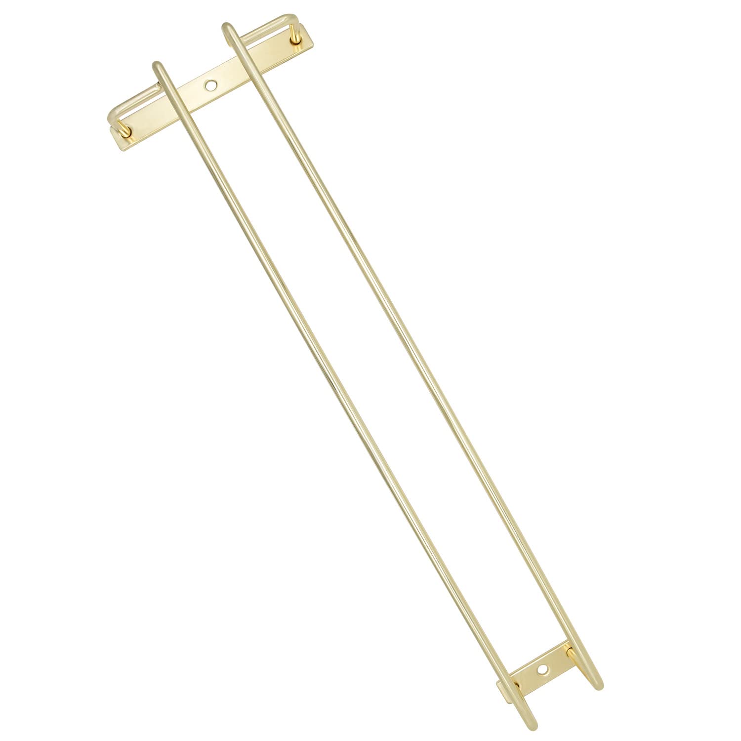 zoohot 14-Inch Gold Wine Glass Rack - Under Cabinet Stemware Wine Glass Holder for Bar Kitchen (1 Rows, 3 Pack)