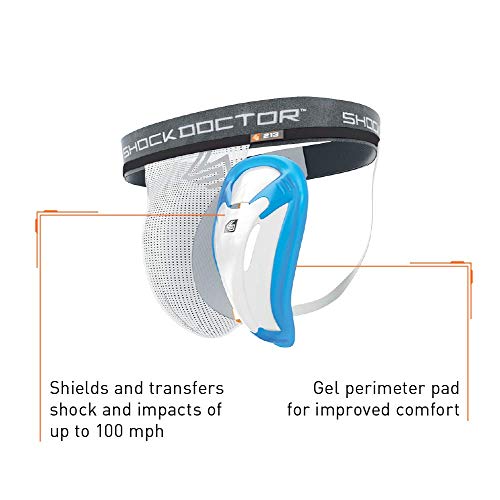 Shock Doctor Jock Strap Supporter with BioFlex Cup Included - Core Protective Sports Athletic Cup - Adult