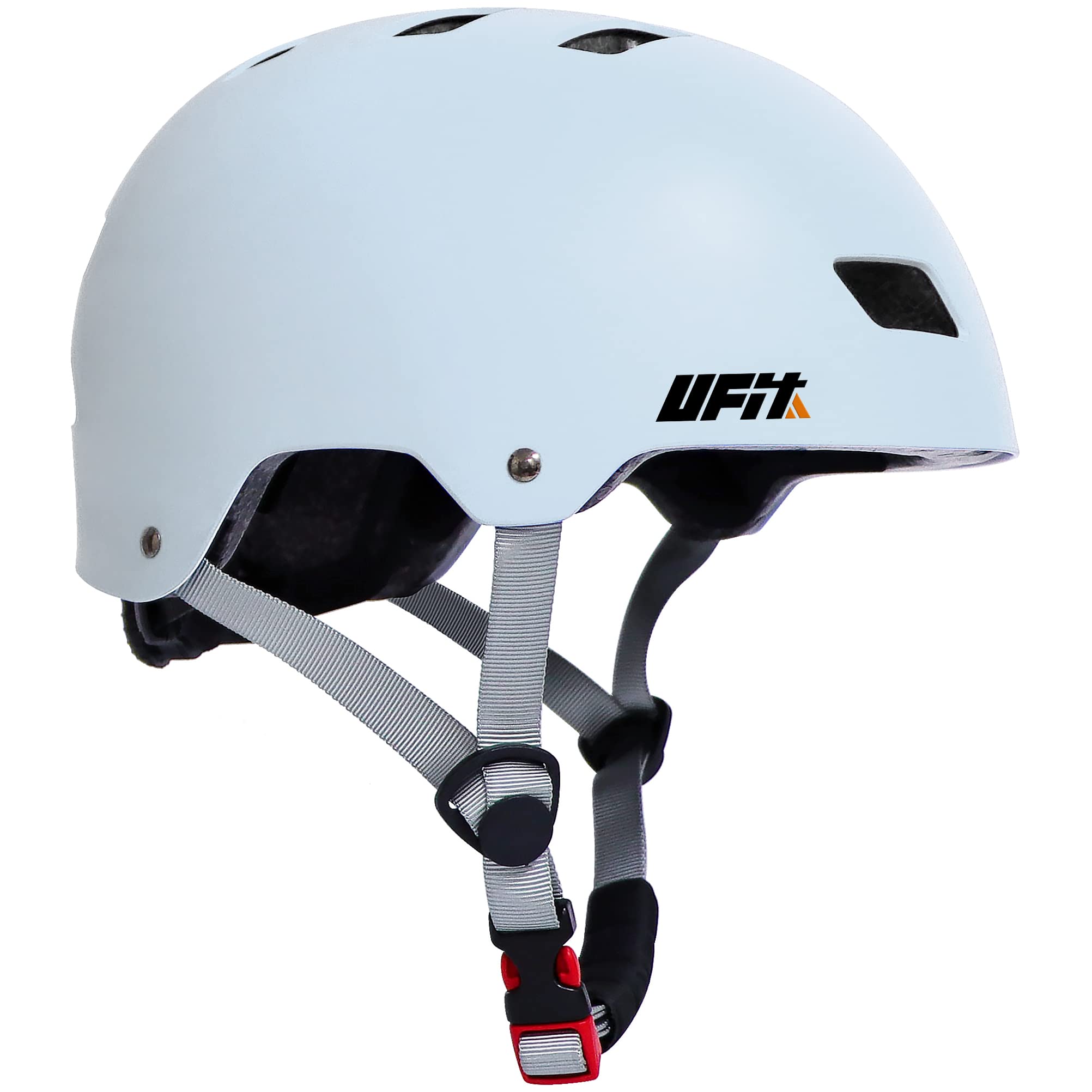 UniqueFit Kids Adult Helmet Adjustable Protective Helmet for Scooter Cycling Roller Skate (Gray, Large)
