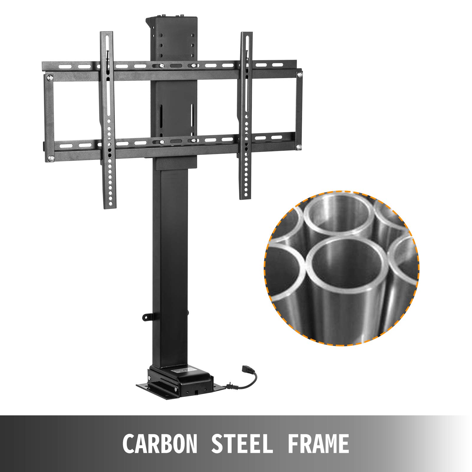 VEVOR Motorized TV Lift Stroke Length 35 Inches Motorized TV Mount Fit for 37-65 Inch TV Lift with Remote Control Height Adjustable 28.7-64.2 Inch,Load Capacity 130 Lbs