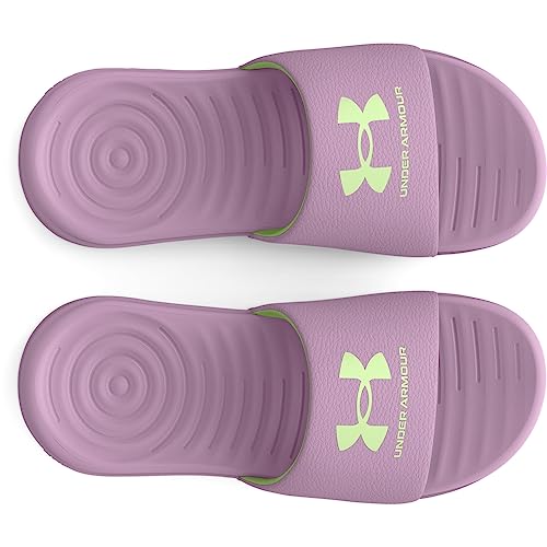 Under Armour Girls' Ansa Fixed Strap, (502) Fresh Orchid/Fresh Orchid/Lumos Lime, 12, US