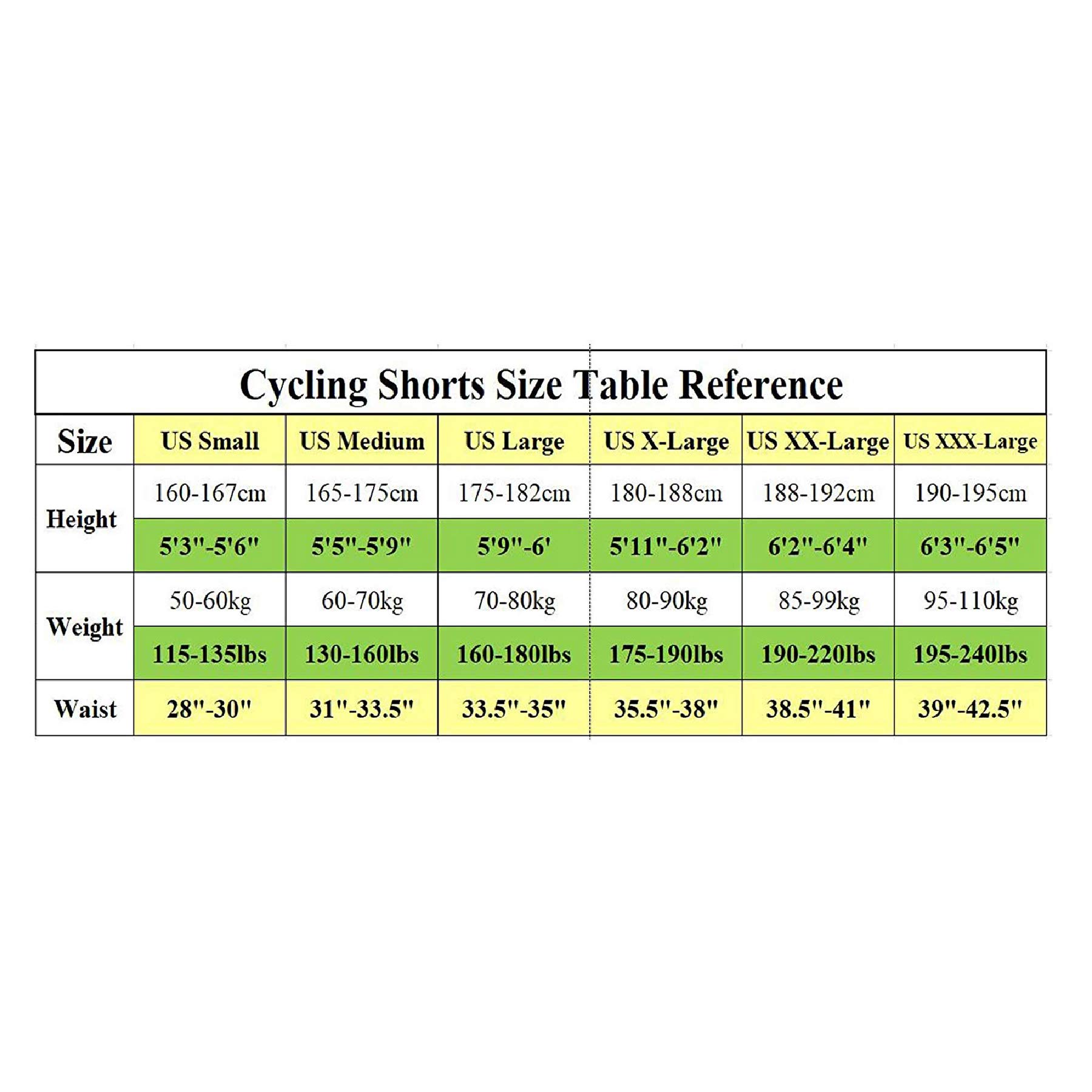 sponeed Men's Cycle Shorts Underwear Printed Quick Dry Bicycle Bike Padded Pant for Riding US XL Multi
