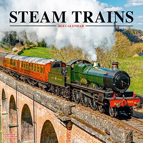 Steam Train Calendar - Calendars 2023 - 2024 Wall Calendars - Steam Trains 16 Month Wall Calendar by Avonside