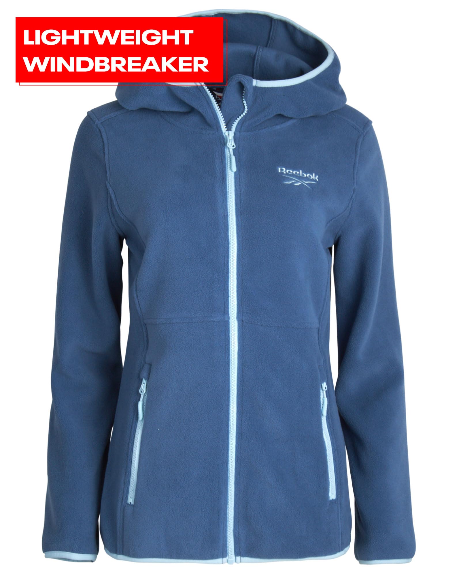 Reebok Women's Jacket - Polar Fleece Sweatshirt Jacket - Lightweight Coat for Women (S-XL), Size X-Large, Black
