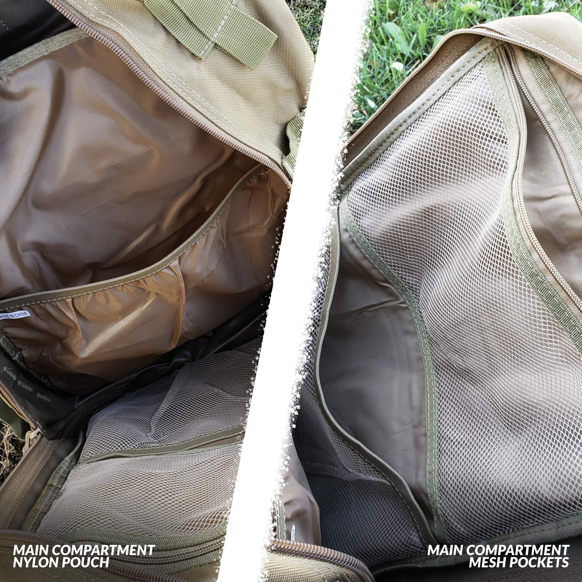 Sirius Survival 50L Expeditionary Tactical Backpack - Large Molle Bag (Green)