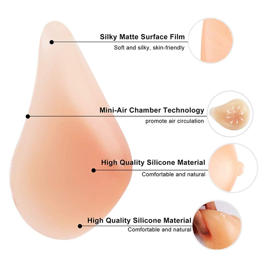 Silicone Breast Forms Mastectomy Prosthesis Crossdressers Transvestite Bra Enhancer Inserts One Piece A B C D Cup