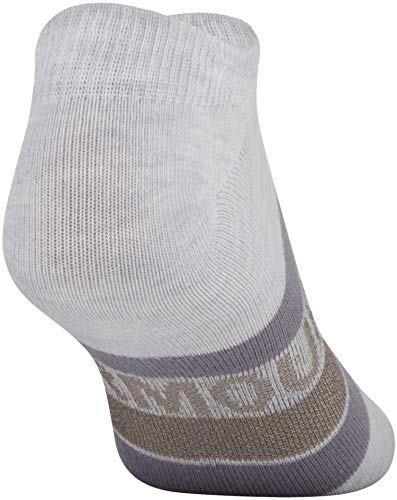 Under Armour Women's Essential 2.0 No Show Socks, 6-Pairs , Halo Gray/Slate Purple , Medium
