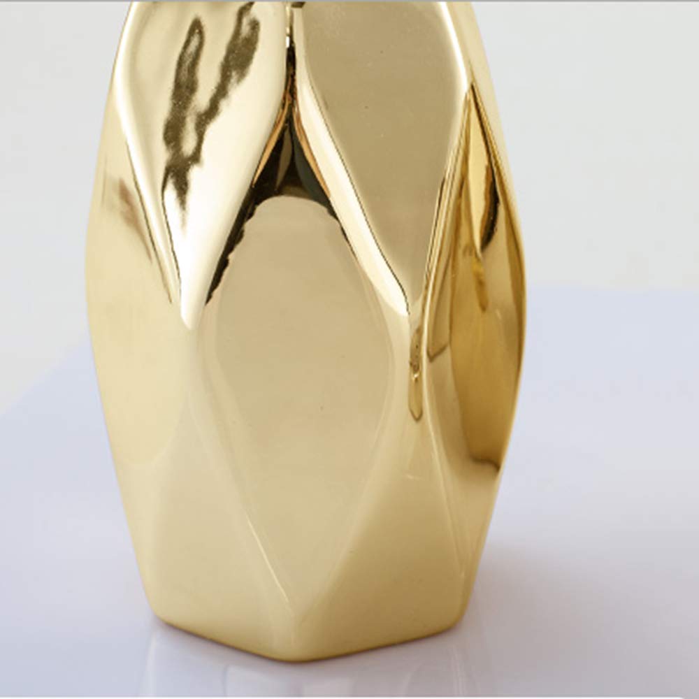 WYZQQ Luxury Gold Ceramic Bathroom Accessory Set, Bathroom Decor Including Soap Dispenser, Toothbrush Holder, Cup, Soap Dish, Tray - Creative Home Gift