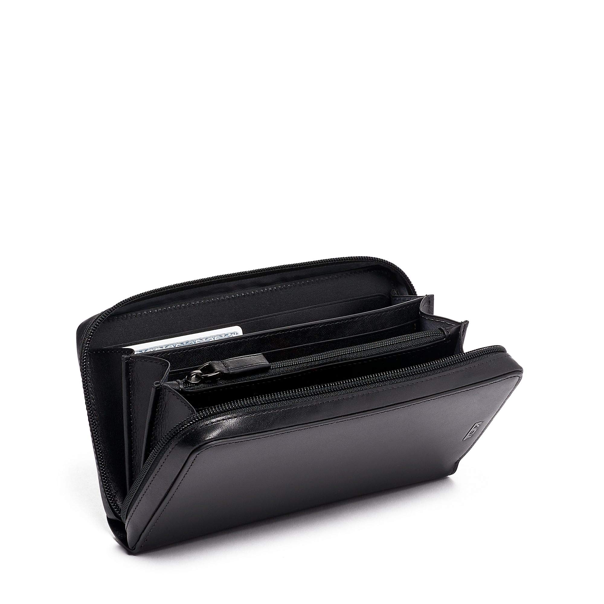 TUMI - Nassau Zip-Around Travel Wallet for Men - Black Smooth