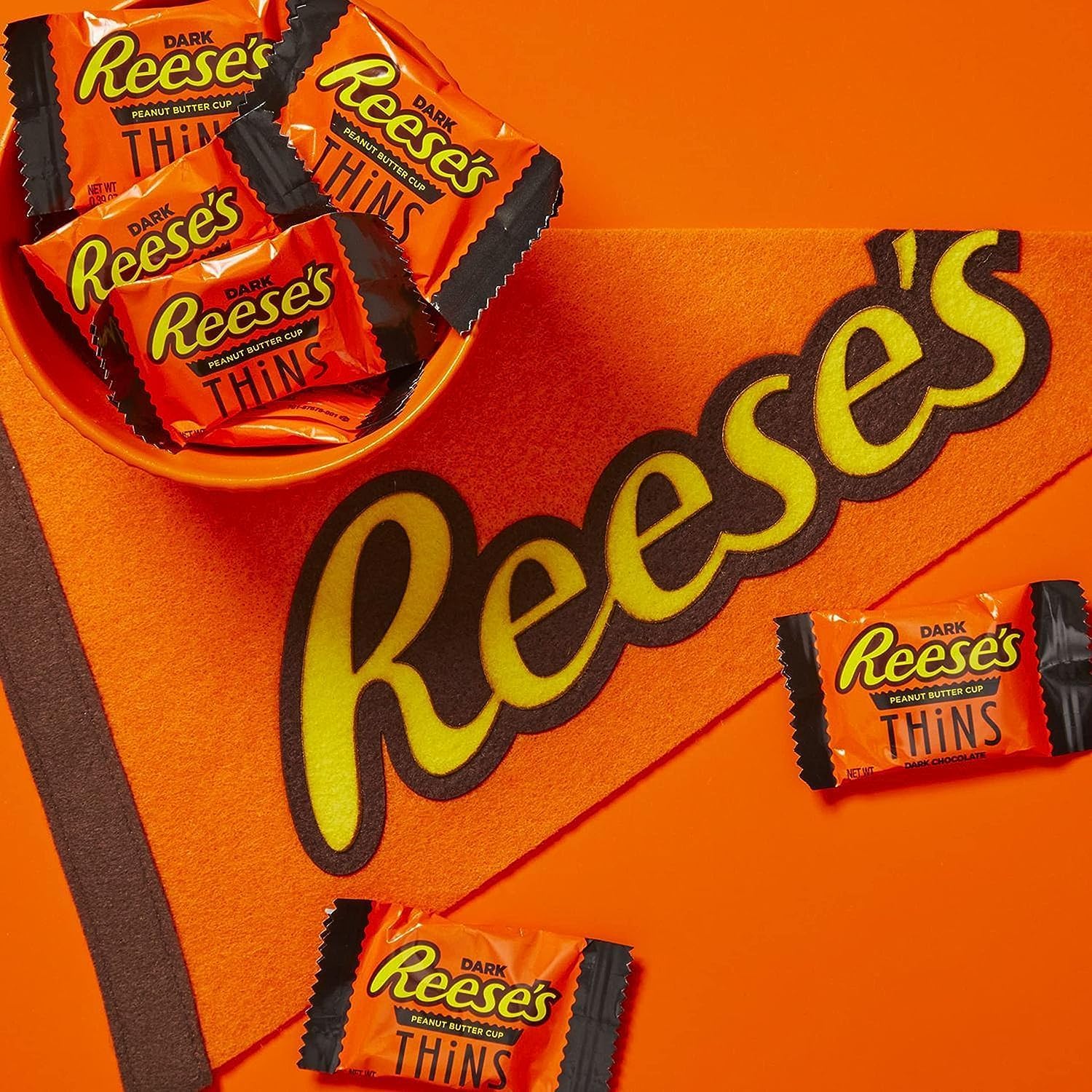 ReesesThins Dark Chocolate Peanut Butter Cups Candy - Peanut Butter Dark Chocolate Candy - 110 Individually Wrapped Pieces β 3lb Bulk Party Pack